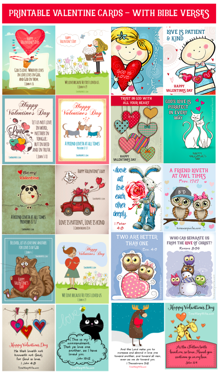 Printable Valentine Cards With Bible Verses - Time-Warp Wife